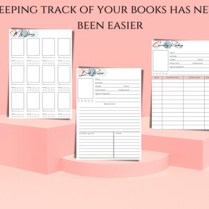 Printable Reading Journal Reading Log Bookshelf Reading | Etsy