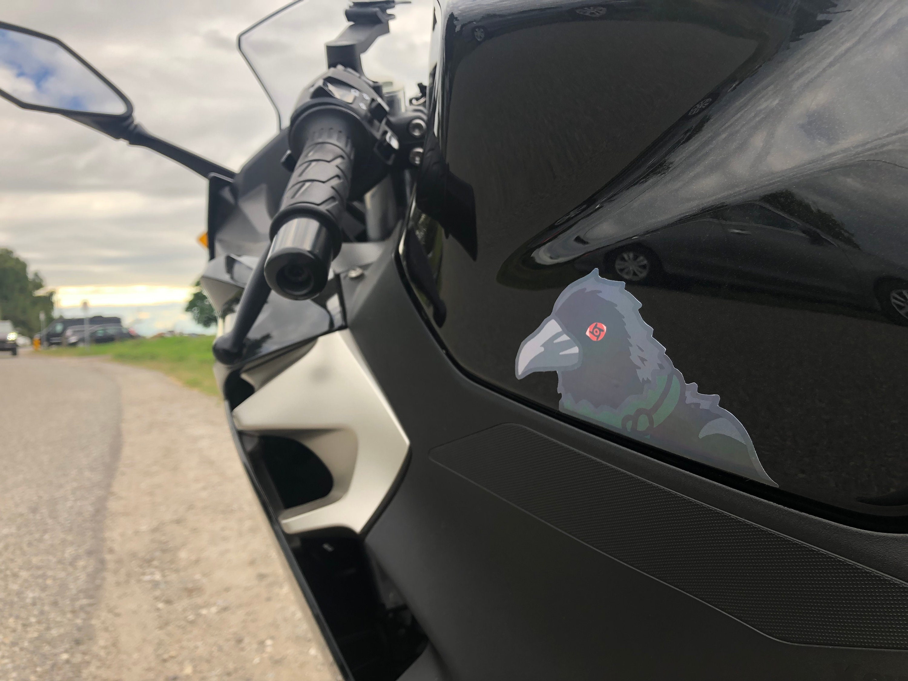 Ninja Red Eye Crow Stickers Holographic - Etsy