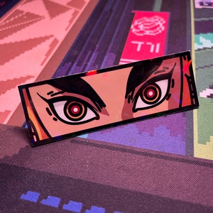 Demon Anime Hashiras Eye Stickers | Holographic - Etsy