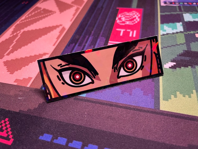 Demon Anime Hashiras Eye Stickers | Holographic - Etsy