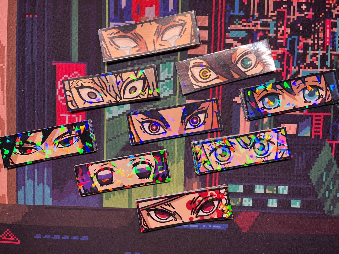 Demon Anime Hashiras Eye Stickers | Holographic - Etsy