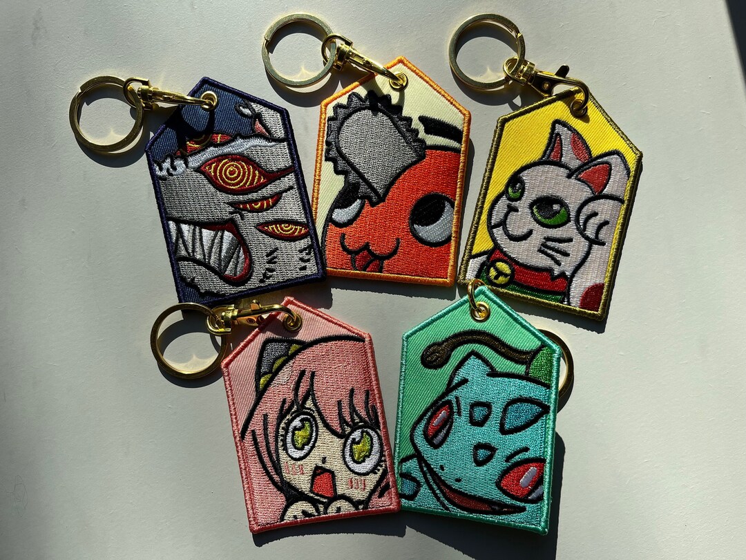 Anime-style Omamori Lucky Charm Keychain / Car Tag - Etsy
