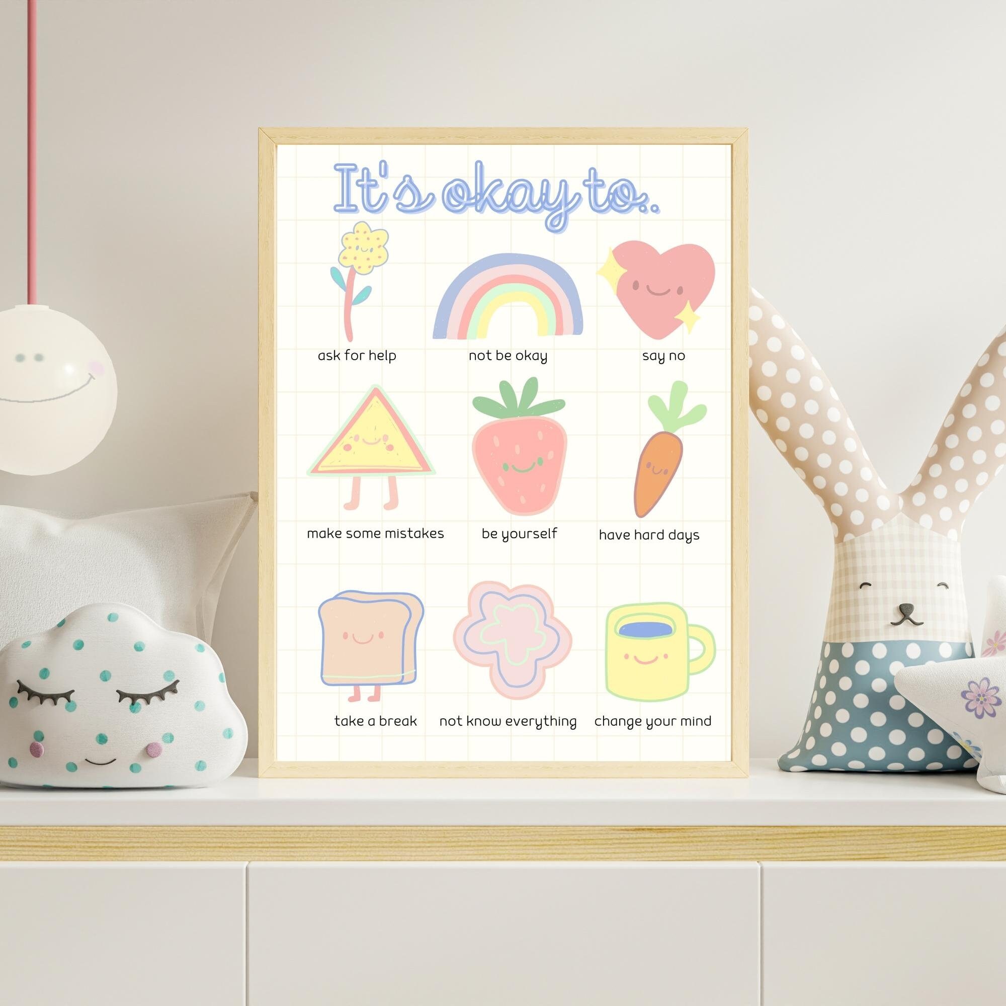 It's Okay Printable Poster, Digital Download, Mental Health Poster ...