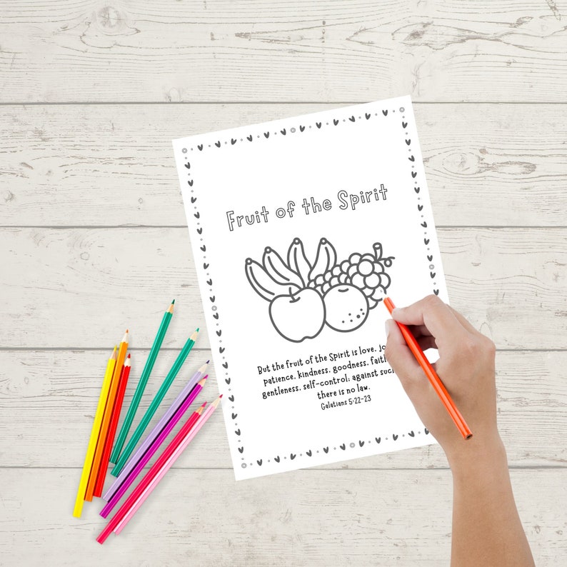 Fruit of the Spirit, Coloring Pages, Sunday School Coloring, Christian ...