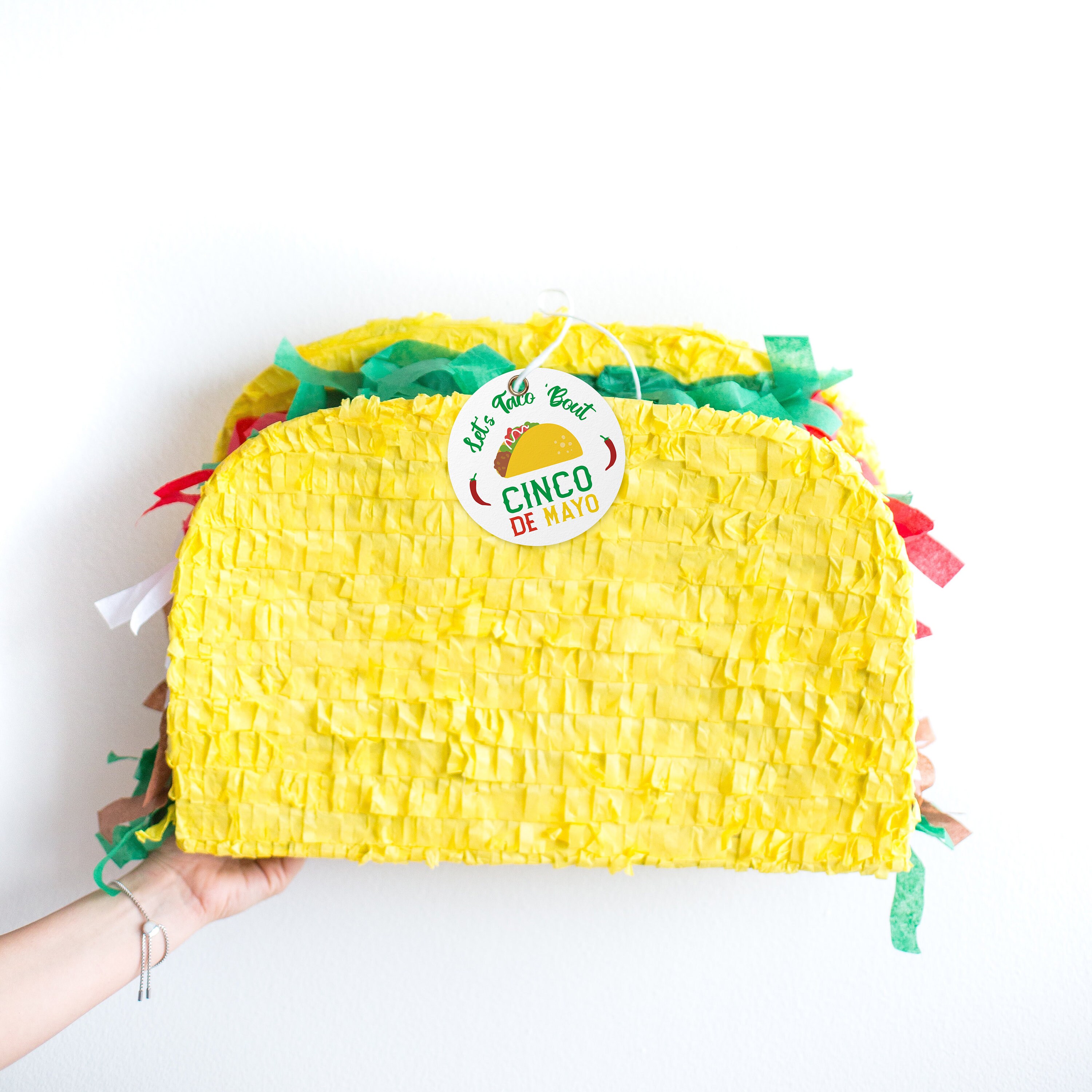 Printable Cinco De Mayo Gift Tag | Lets Taco Bout Cinco De Mayo Piñata ...