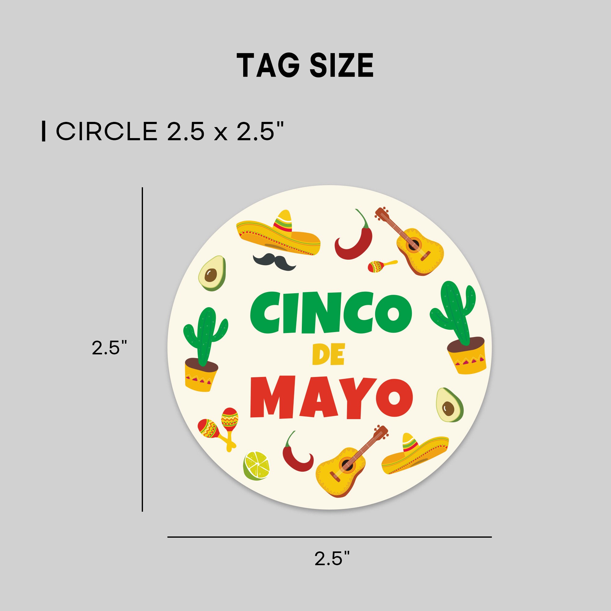 Printable Cinco De Mayo Gift Tag | Fiesta Cinco De Mayo | Mexican ...