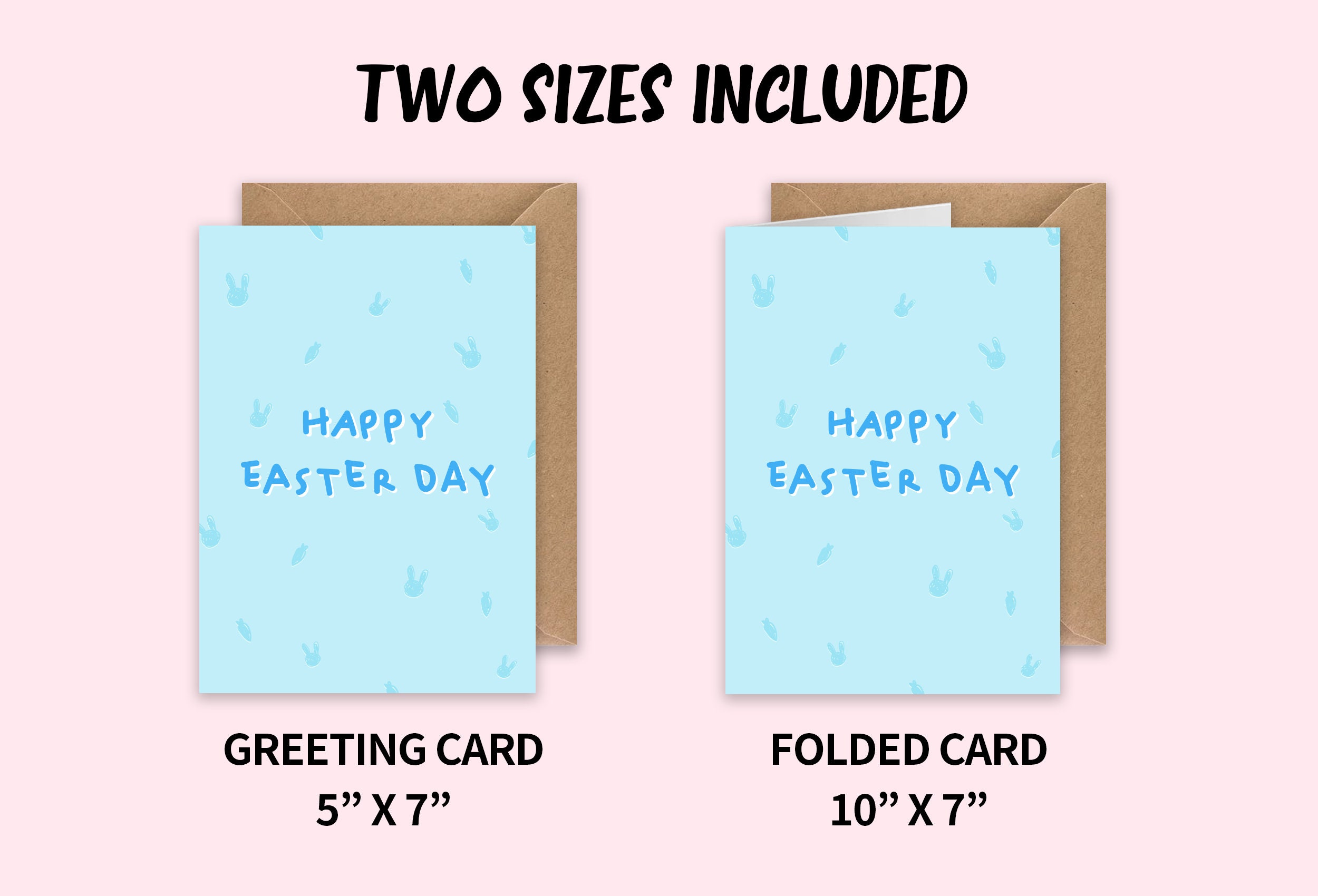 Printable Easter Day Card Happy Easter Card Easter Bunny Card Rabbit ...