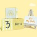 Printable Yellow Baby Milestone Cube for Photos Baby | DIY 3d Milestone ...