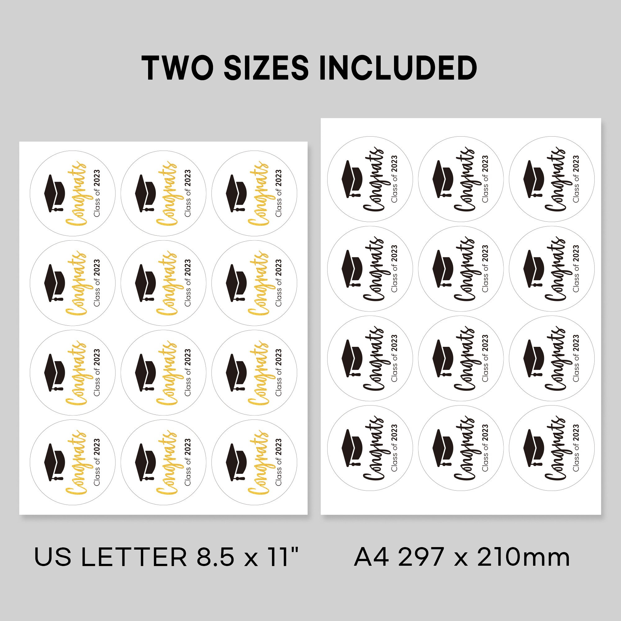 Printable Graduation Gift Tags Congrats Gift Tags - Etsy