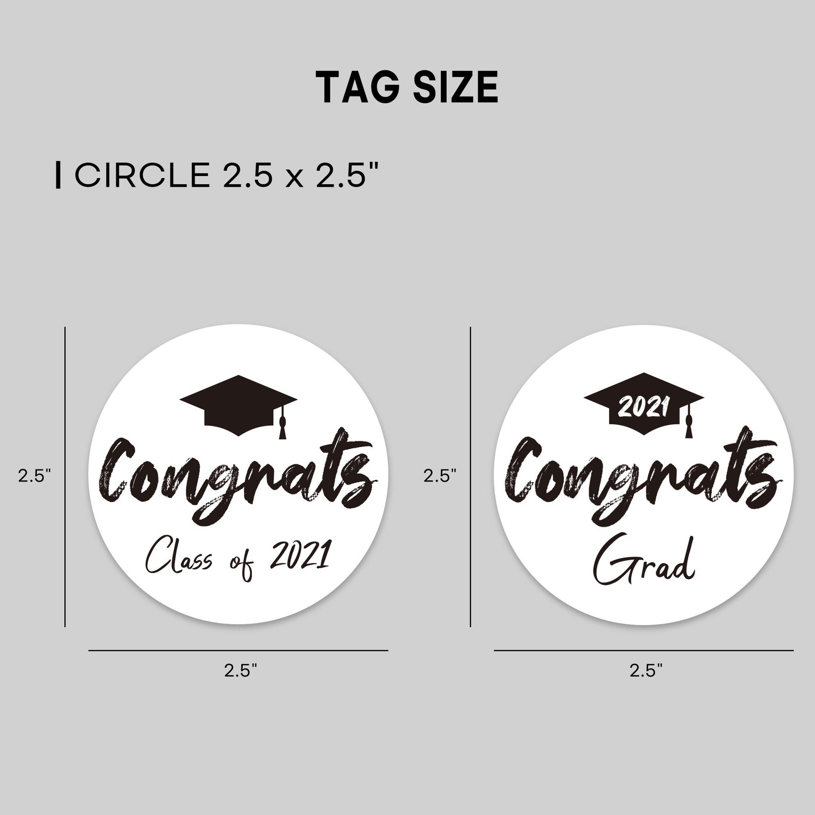 Printable Graduation Gift Tags Congrats Gift Tags | Etsy