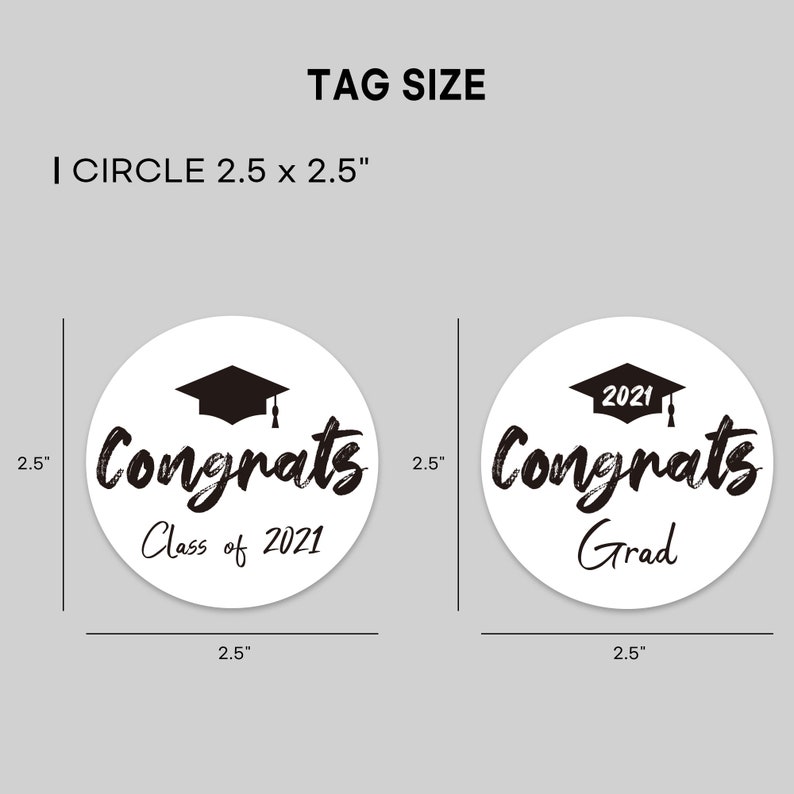 Printable Graduation Gift Tags Congrats Gift Tags | Etsy