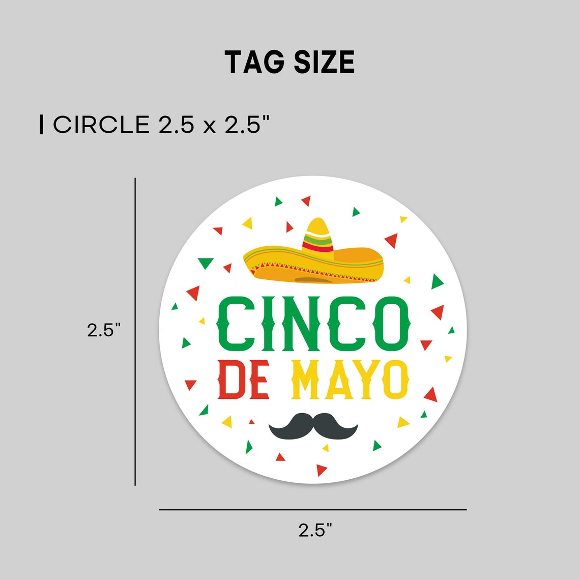 Printable Cinco De Mayo Gift Tag Fiesta Cinco De Mayo - Etsy