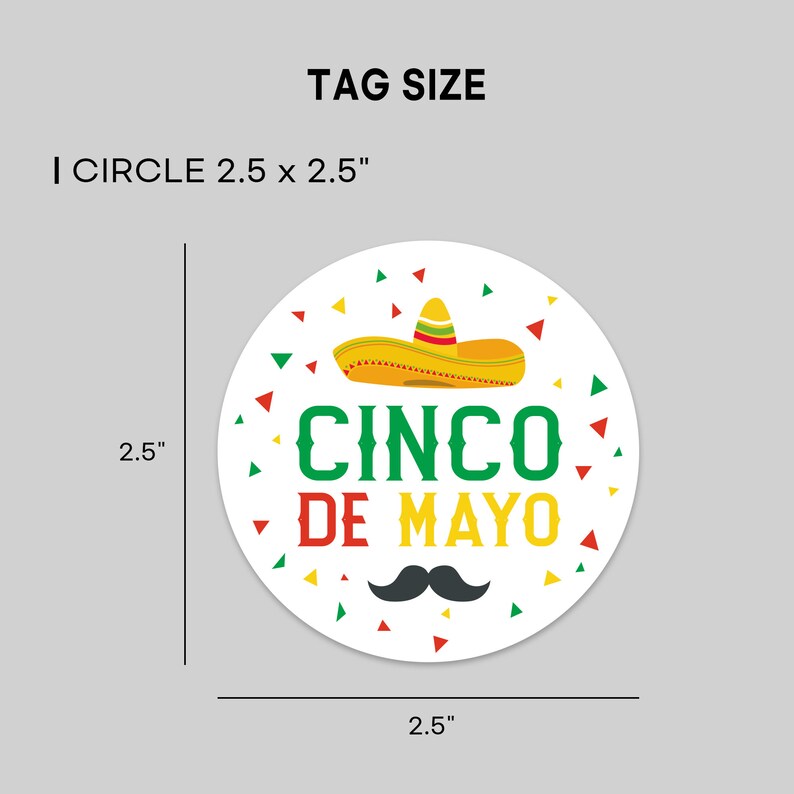 Printable Cinco De Mayo Gift Tag | Fiesta Cinco De Mayo | Mexican ...
