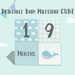 Printable Blue Baby Milestone Cube for Photos Baby | DIY 3d Milestone ...