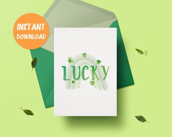 Printable St Patricks Day Card | St Pattys Day Card | St Paddys Day ...