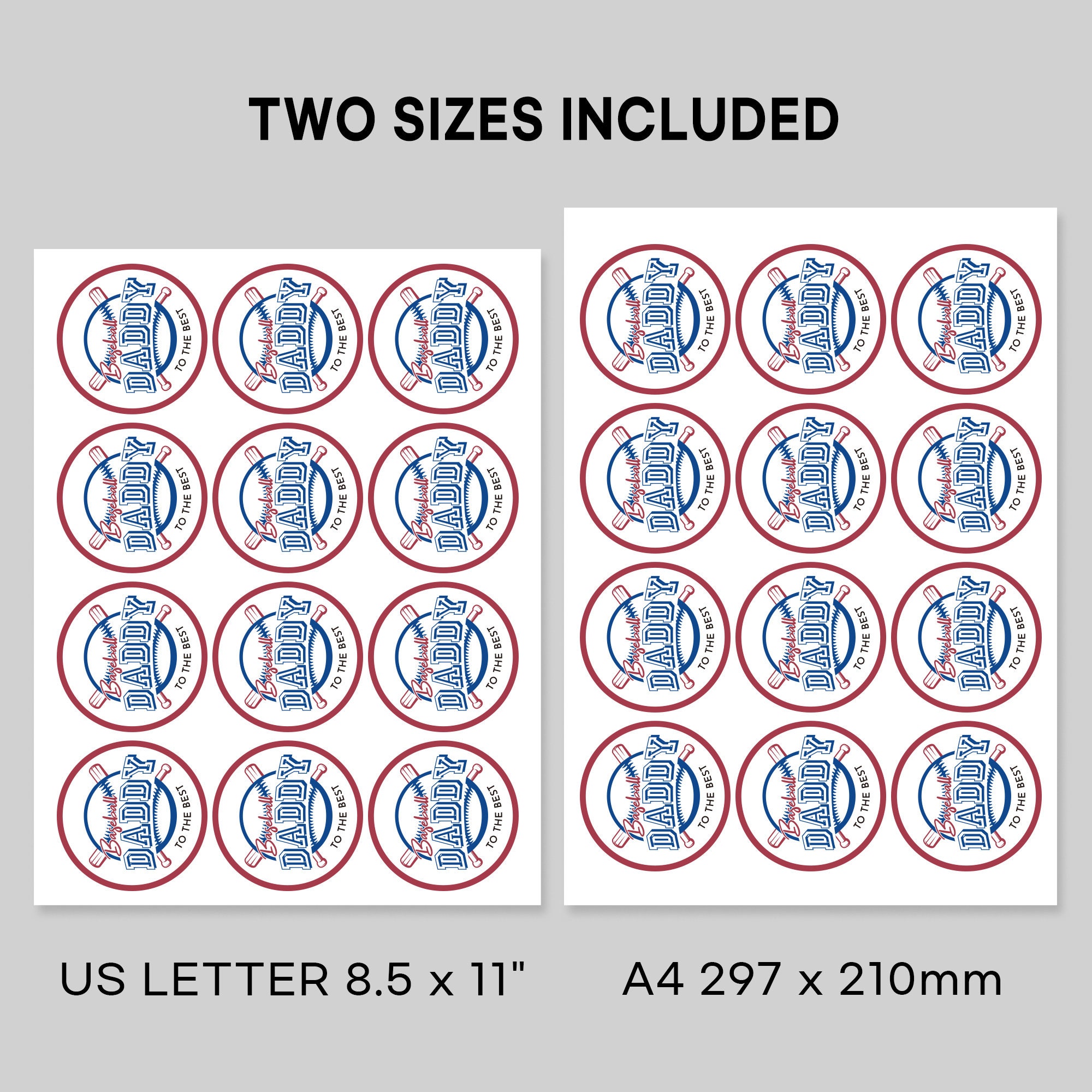 Printable Baseball Dad Gift Tag | Father's Day Gift Tag | Father's Day ...