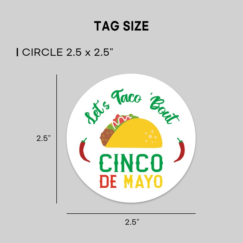 Printable Cinco De Mayo Gift Tag | Lets Taco Bout Cinco De Mayo Piñata ...