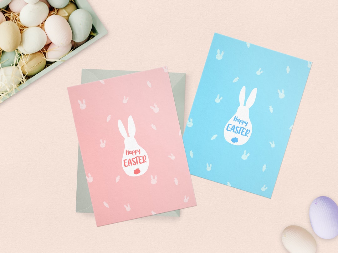 Printable Easter Day Card | Happy Easter Card | Easter Bunny Card ...