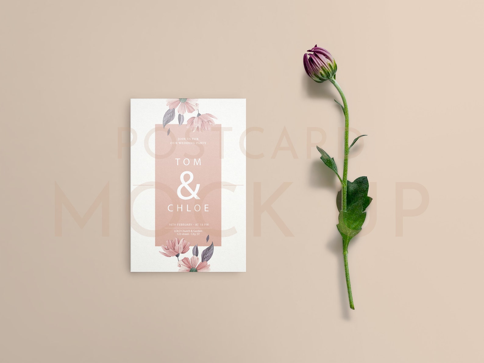 5x7 4x6 Postcard Mock up Minimal Card Mock up Greeting - Etsy
