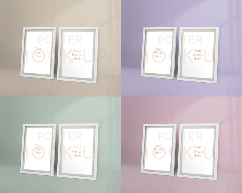 A5 A4 A3 A2 A1 Vertical Frame Mockup Minimal Poster Mock up Wall Art ...