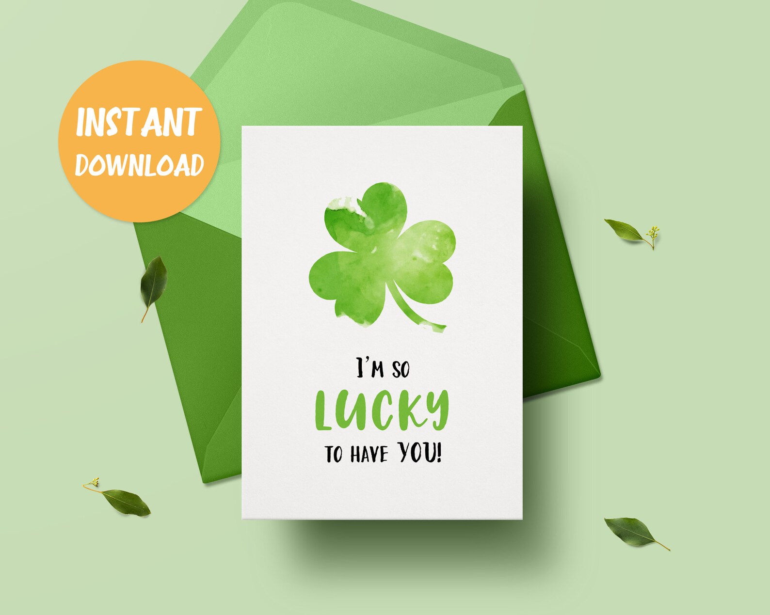 Printable St Patricks Day Card | St Pattys Day Card | St Paddys Day ...