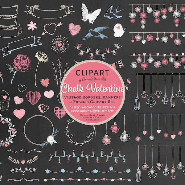 Chalkboard Clipart - Etsy