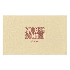 Creme Boomer Sooner Rally Towel, 11x18 - Etsy