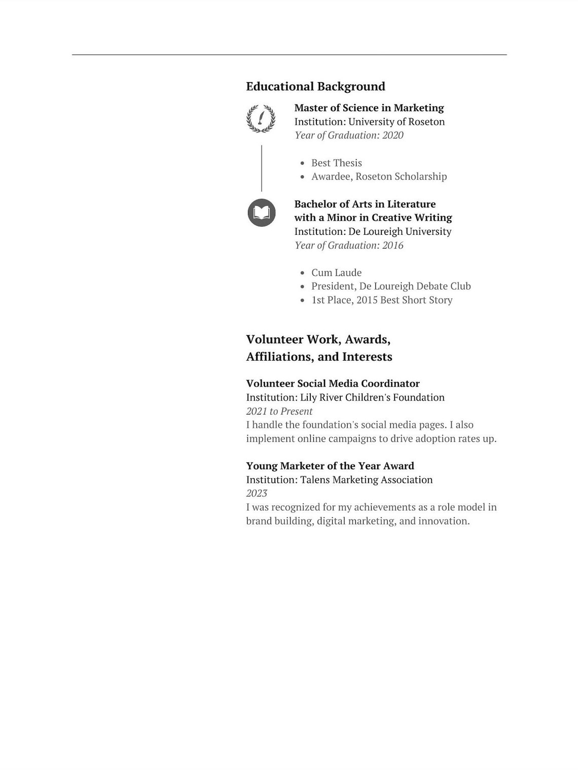 Minimalistic Resume - Etsy