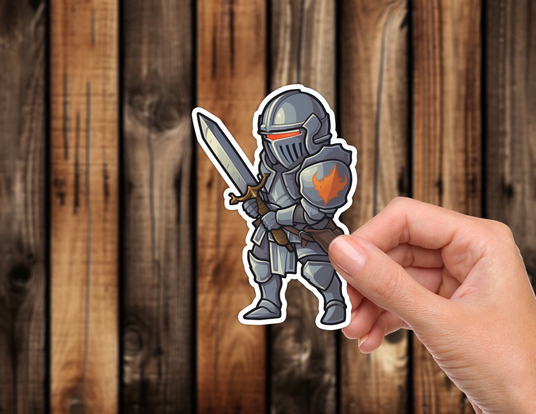 Knight in Armour Waterproof Vinyl Sticker Medeival Stickers Traditional ...
