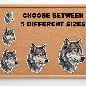 Die Cut Realistic Gray Wolf Waterproof Vinyl Sticker Artistic Style ...