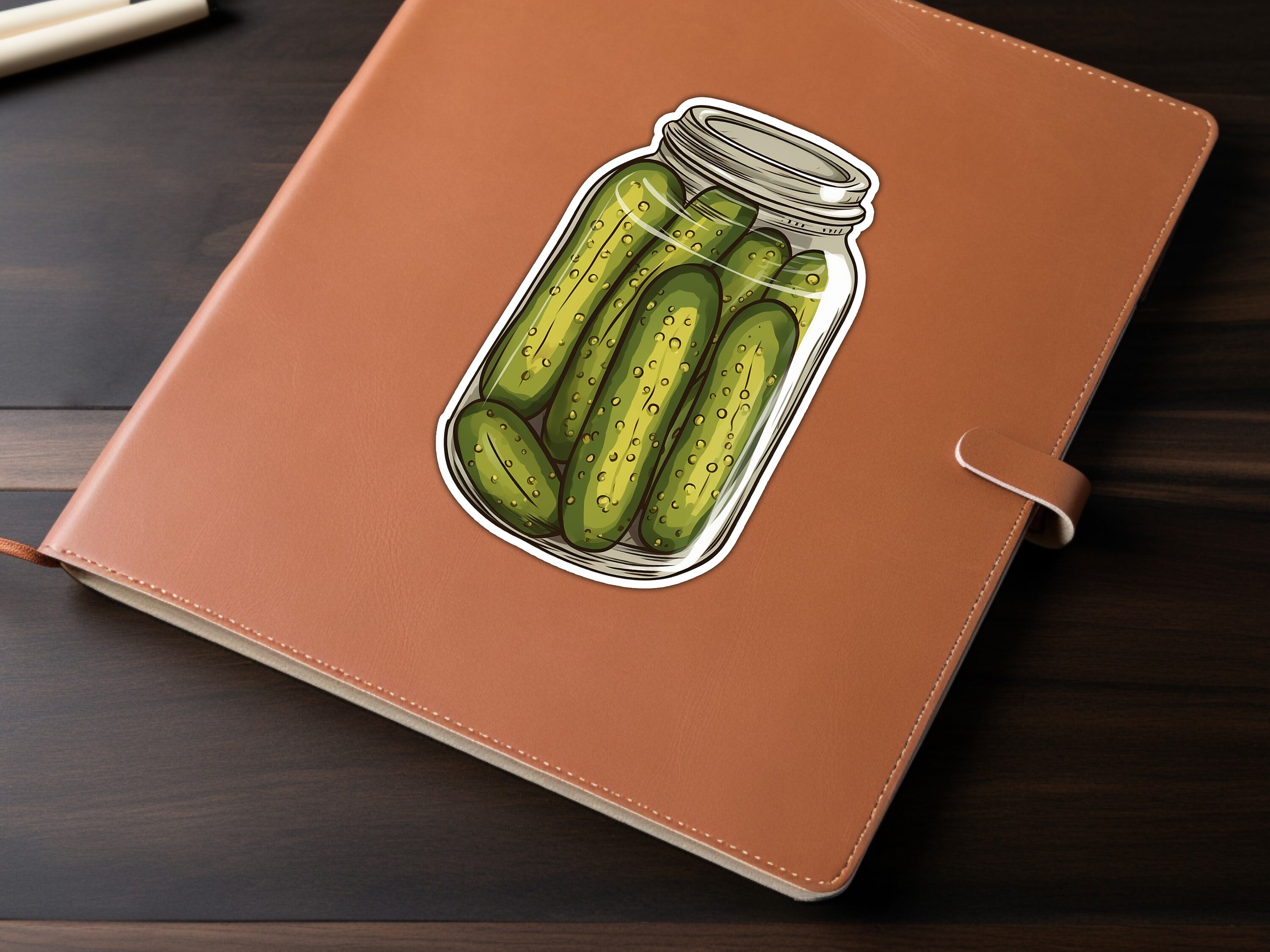 Big Pickle Jar Waterproof Sticker Realistic Pickles in Jar - Etsy