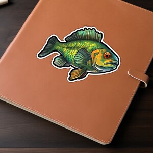 Largemouth Bass Fish Vinyl Sticker Artistic Outdoor Nature Lake Fishing ...