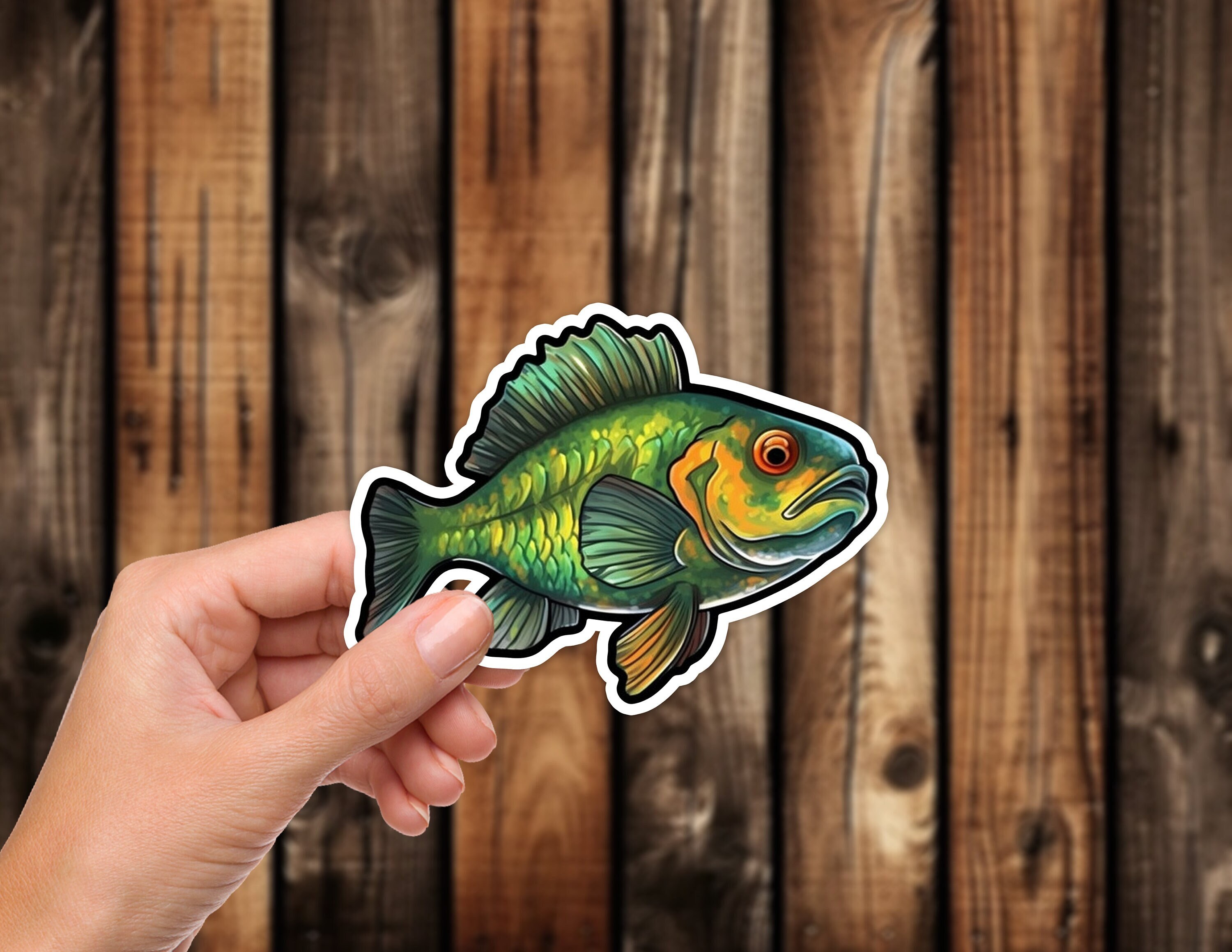 Largemouth Bass Fish Vinyl Sticker Artistic Outdoor Nature - Etsy