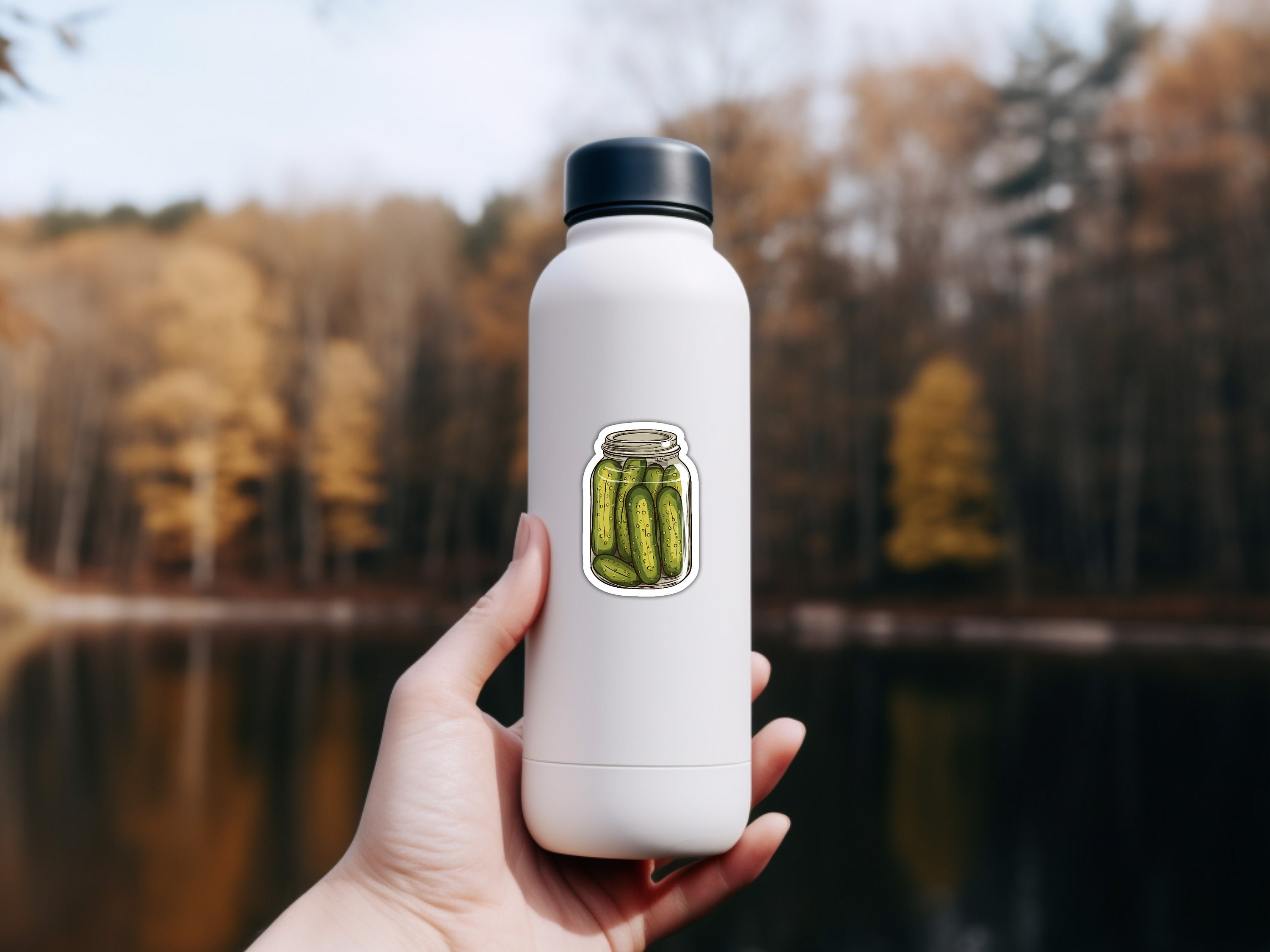 Big Pickle Jar Waterproof Sticker Realistic Pickles in Jar - Etsy