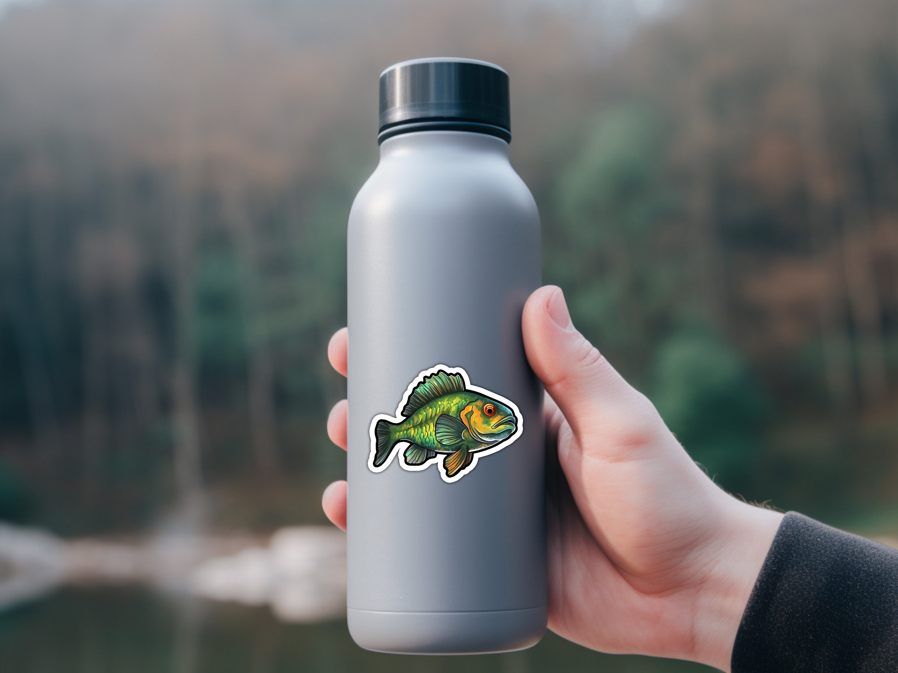 Largemouth Bass Fish Vinyl Sticker Artistic Outdoor Nature - Etsy