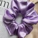 Scrunchie Hair Tie Lilac Satin Scrunchies Large Satin Scrunchies Purple ...