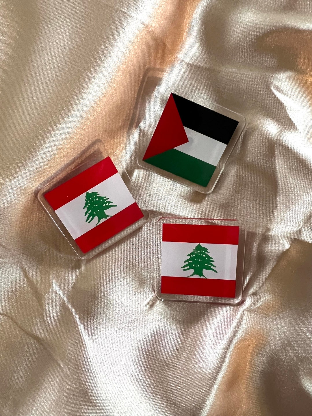 Palestine Flag Pin Lebanon Flag Pin Acrylic Palestine Pin With ...