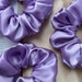 Scrunchie Hair Tie Lilac Satin Scrunchies Large Satin Scrunchies Purple ...