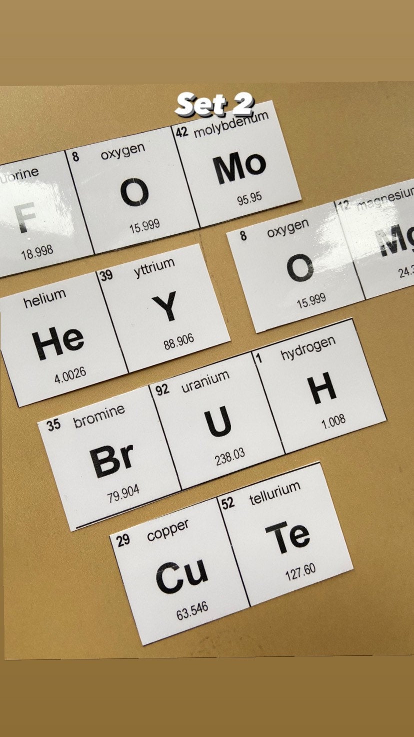 Periodic Table Sticker Pack Nerdy Stickers Science Sticker | Etsy