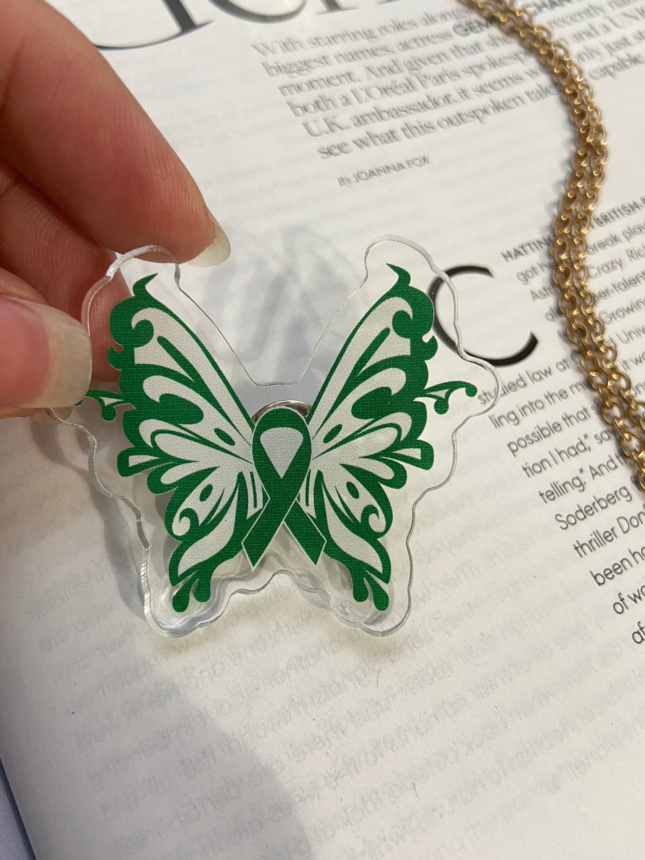 Cerebral Palsy Awareness Pin CP Butterfly Acrylic Ribbon - Etsy UK