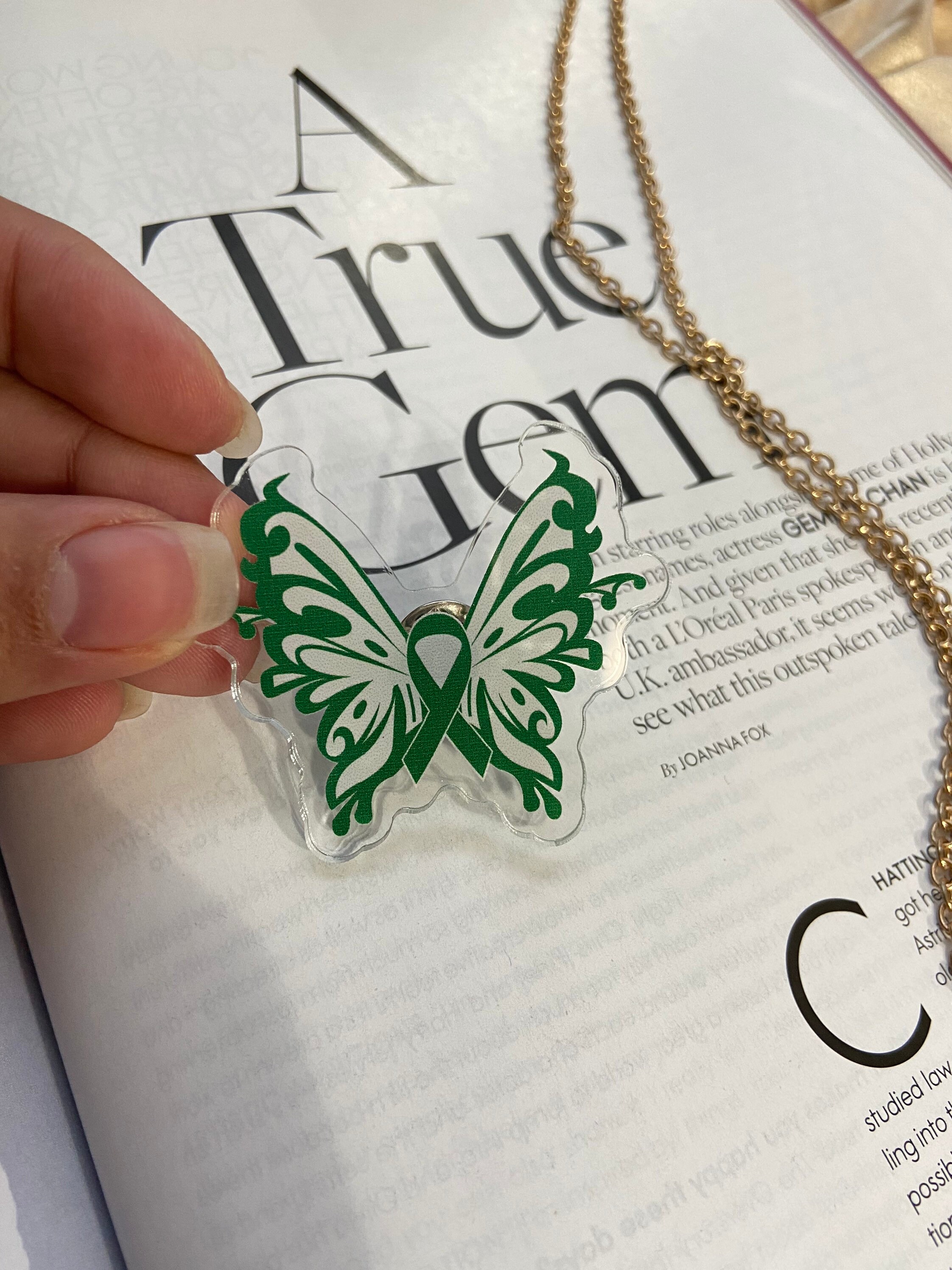 Cerebral Palsy Awareness Pin CP Butterfly Acrylic Ribbon - Etsy UK