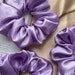 Scrunchie Hair Tie Lilac Satin Scrunchies Large Satin Scrunchies Purple ...