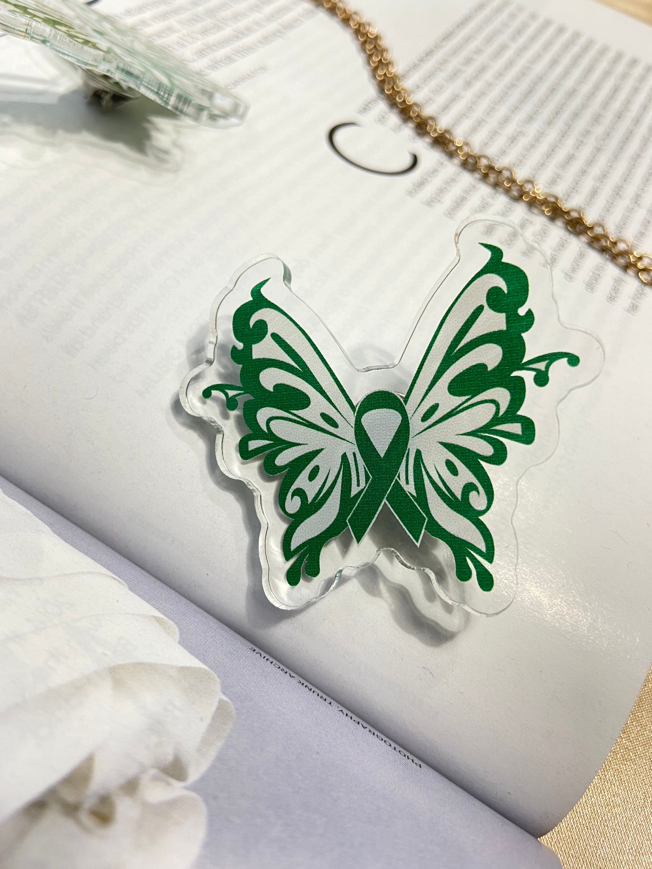 Cerebral Palsy Awareness Pin CP Butterfly Acrylic Ribbon - Etsy UK