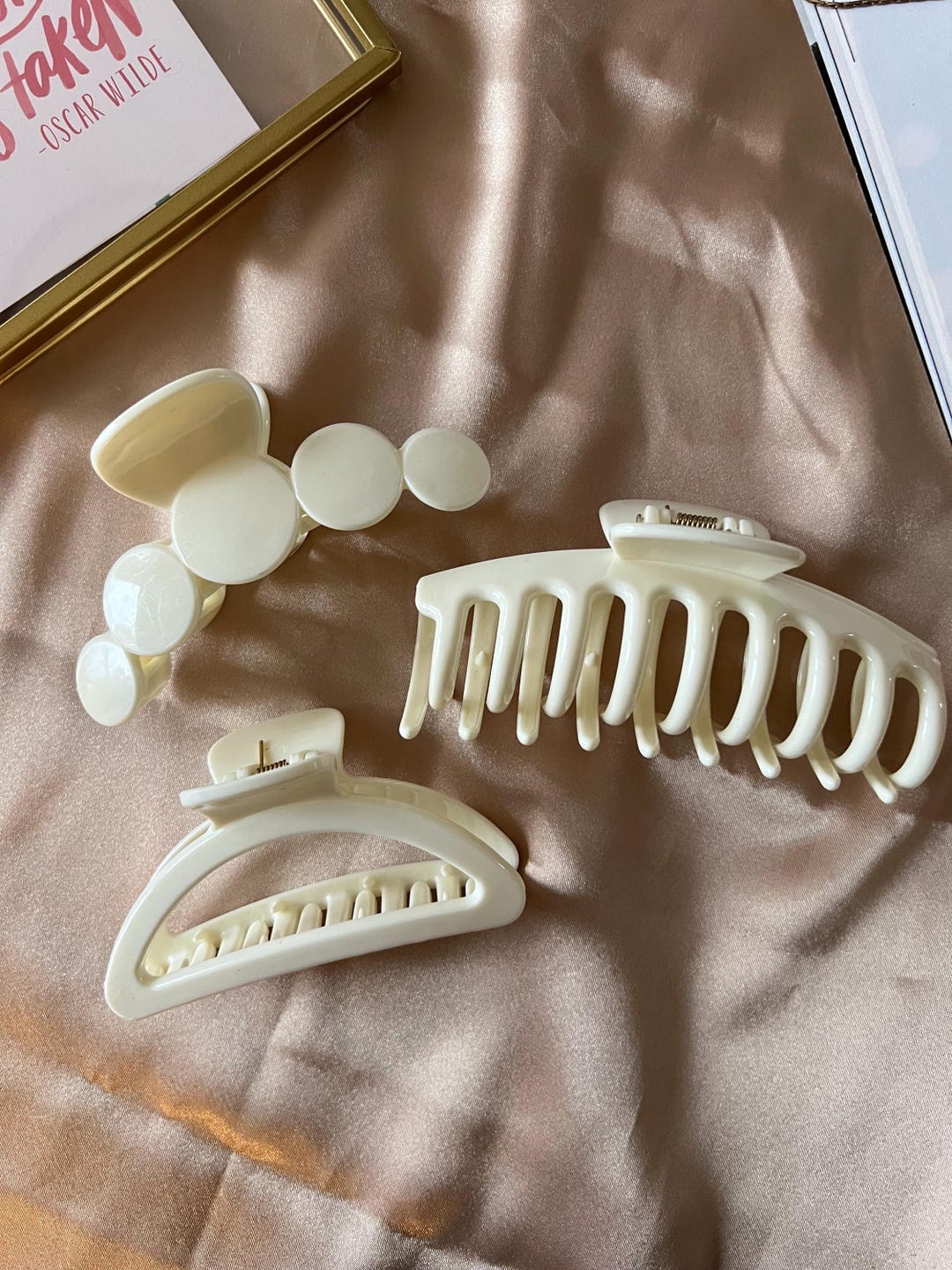 Jumbo off White Hair Claw Clip: Strong Hold for Thick Hair - Etsy
