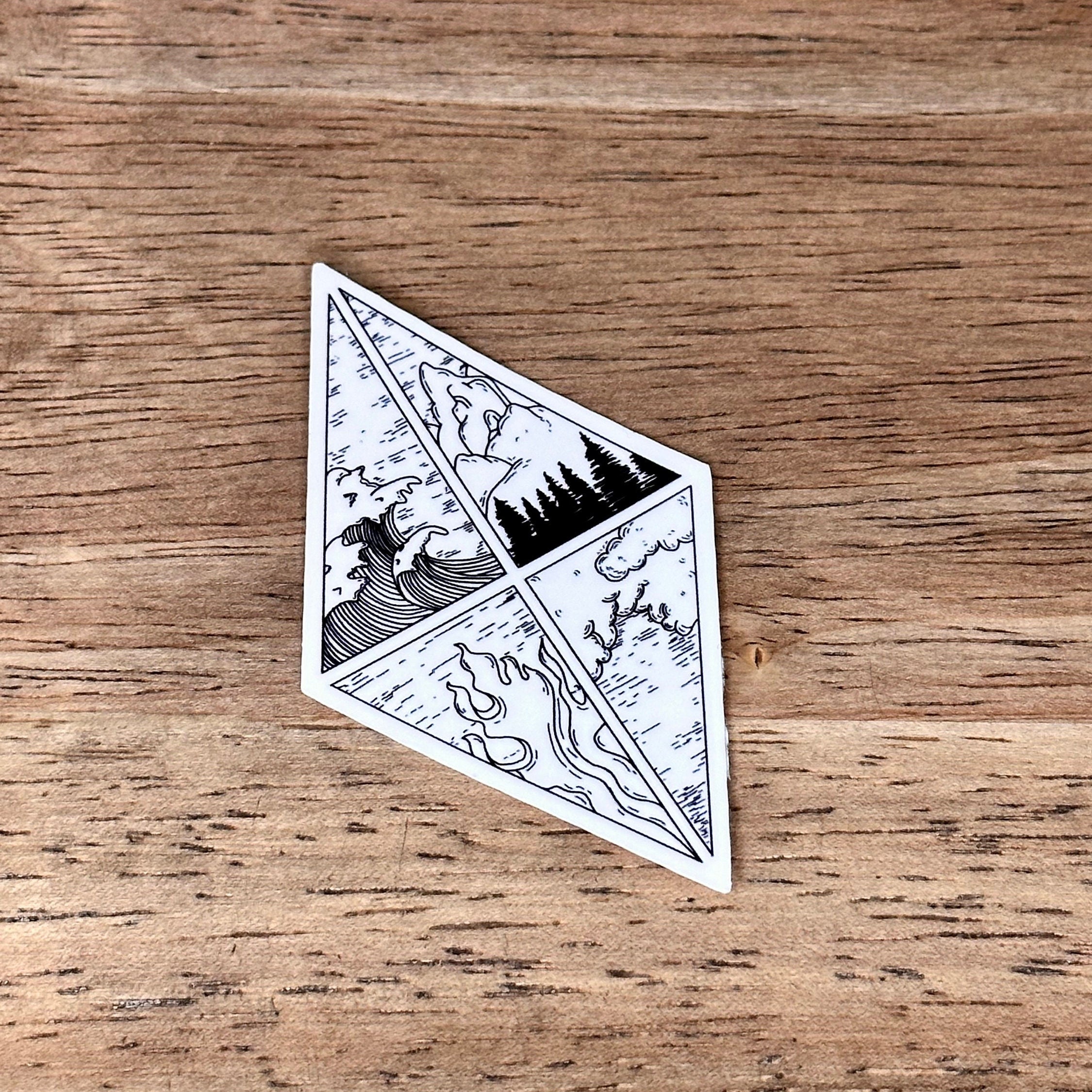 Nature Four Elements Sticker Earth Water Air Fire Elements Sticker ...