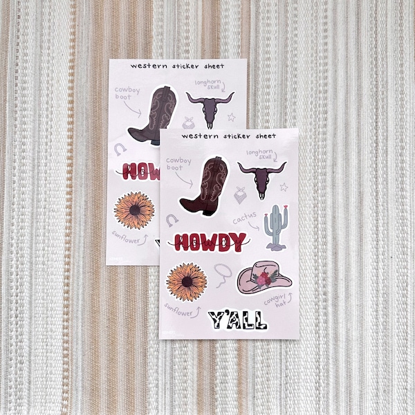 Western Stickers - Etsy