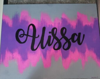 Custom Name Painting | Etsy