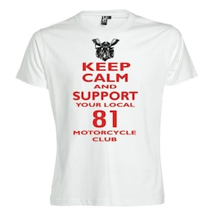 Hells Angels Keep Calm Support81 White T-shirt - Etsy