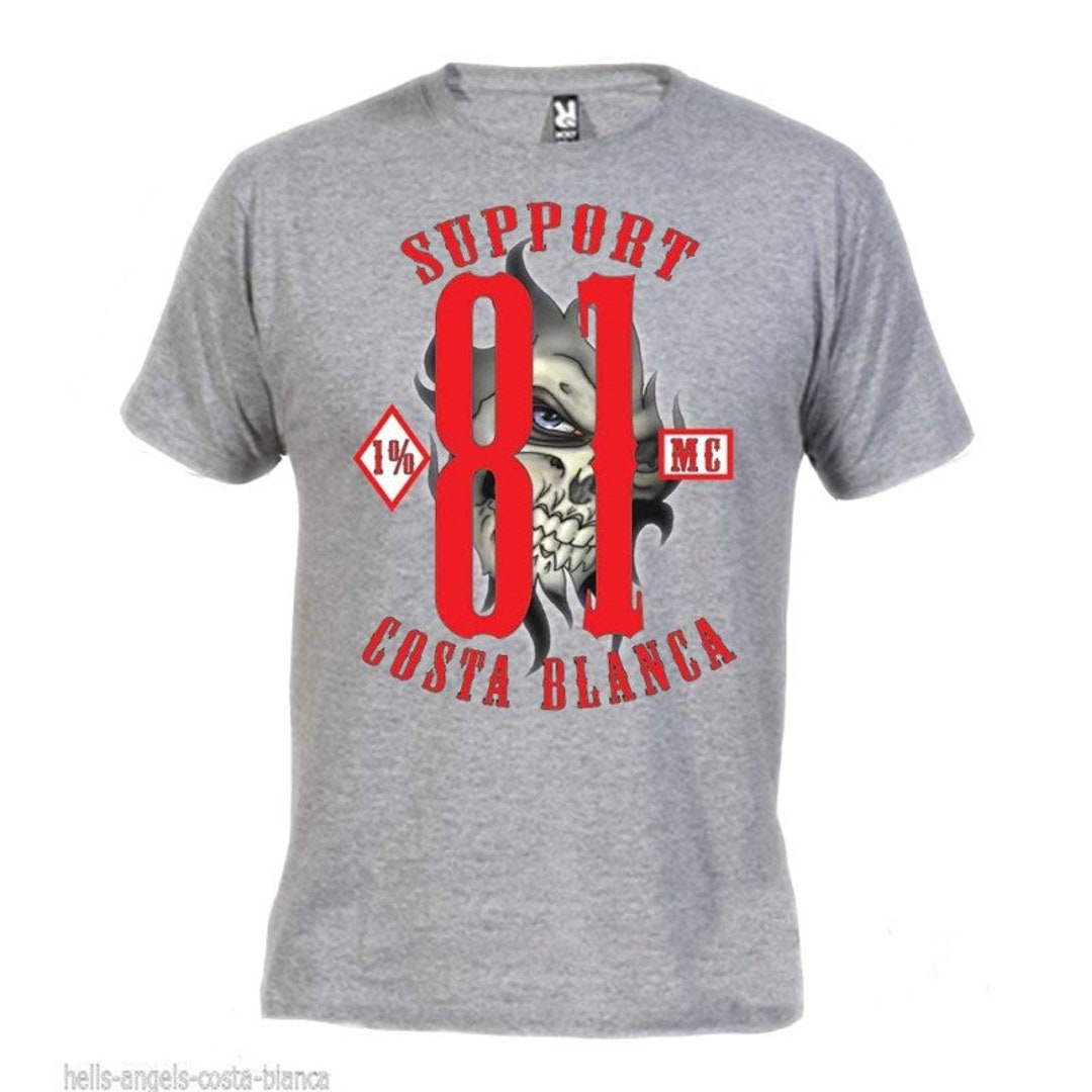 Hells Angels Support Eye Grey T-shirt Support81 Big Red Machine - Etsy