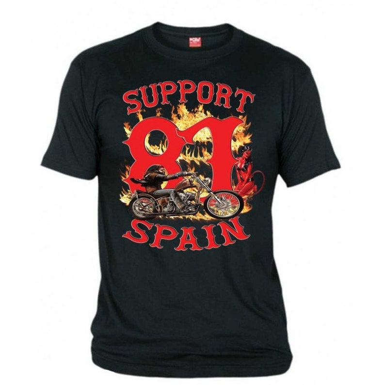 Hells Angels David Mann Black T-shirt Support81 Big Red - Etsy